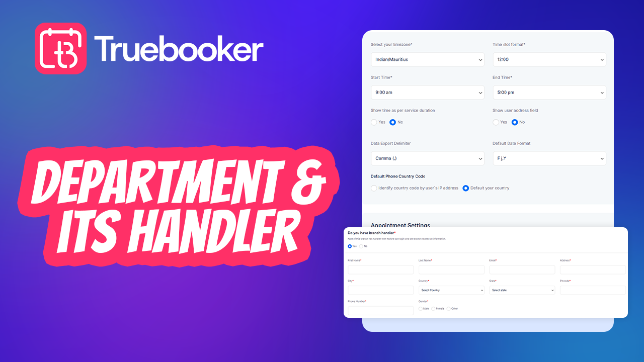 Powerful Appointment Booking & Scheduler Plugin – Truebooker Department ...